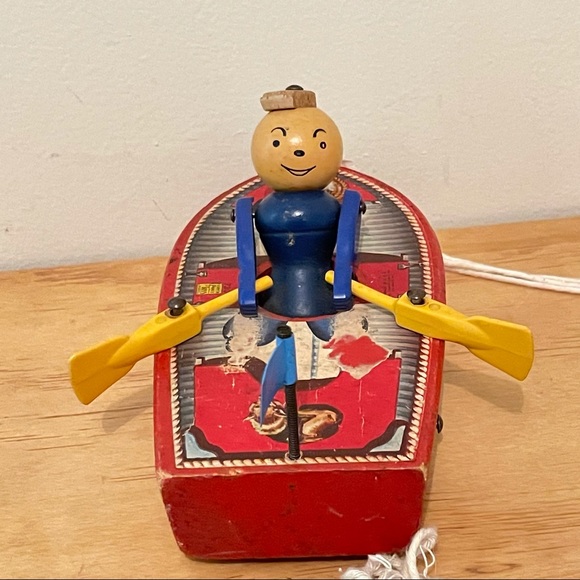 Fisher-Price | Toys | Vintage Antique 94s Fisher Price Row Boat Pull ...